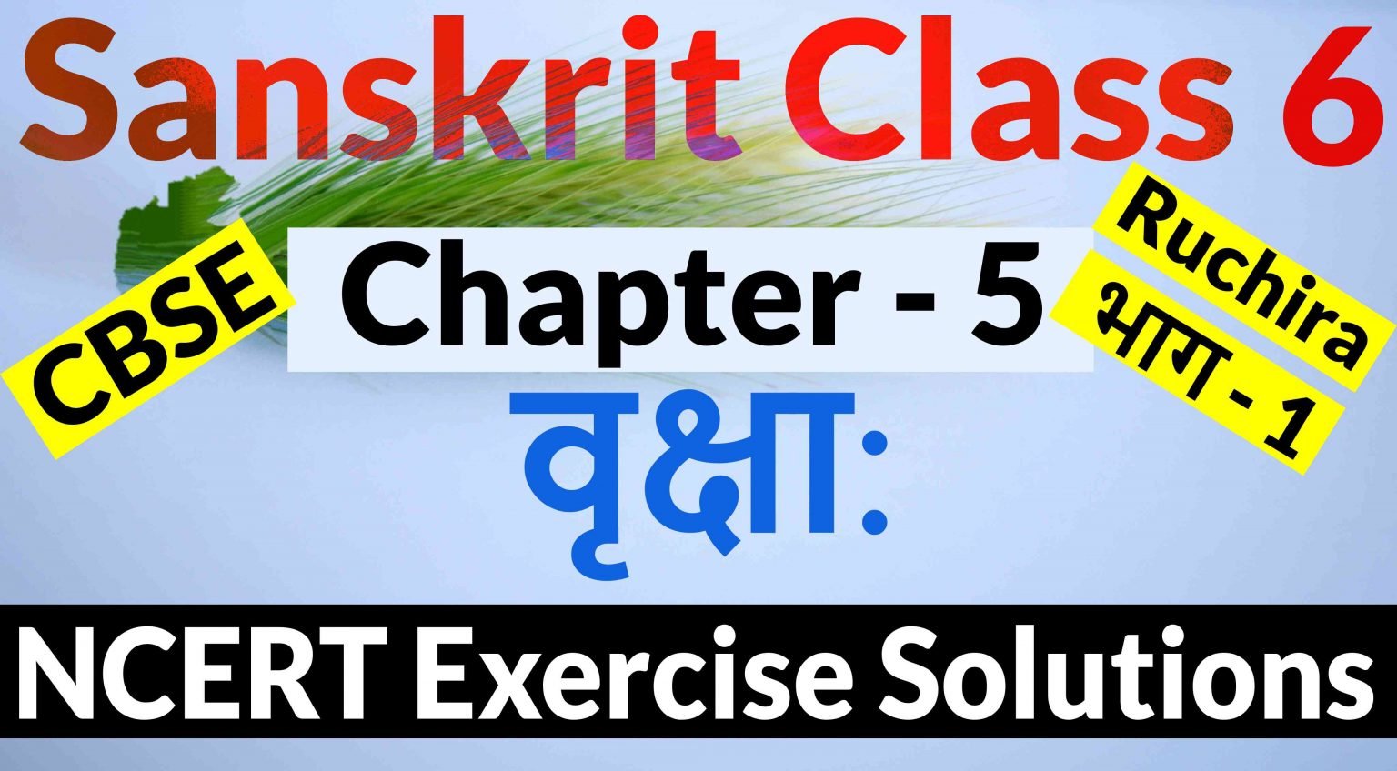 NCERT Solutions for Class 6 Sanskrit Chapter 5- वृक्षा: